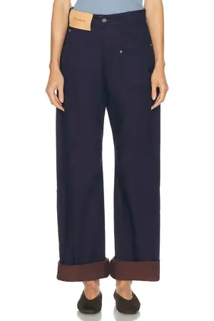 JW Anderson Turn Up Twisted Leg Blue & Red