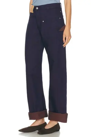 JW Anderson Turn Up Twisted Leg - Blue & Red