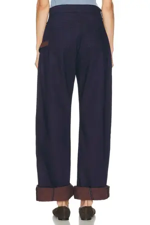 JW Anderson Turn Up Twisted Leg - Blue & Red