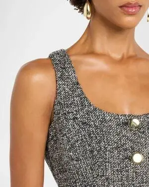 TOCCIN Georgia Tweed Vest Top - Chamu