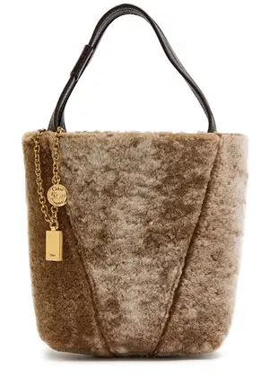 Chloé Spin Small Shearling Tote Bag