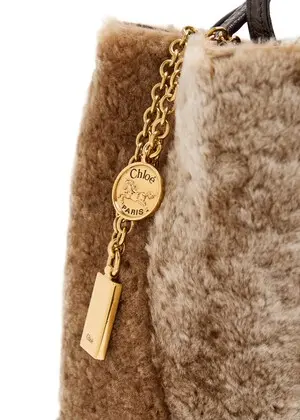 Chloé Spin Small Shearling Tote Bag