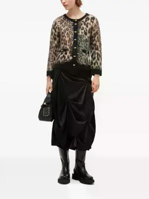 GANNI Leopard-print Button Cardigan