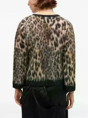 GANNI Leopard-print Button Cardigan