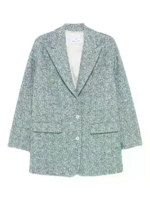 MANUEL RITZ Chevron-pattern Tweed Jacket
