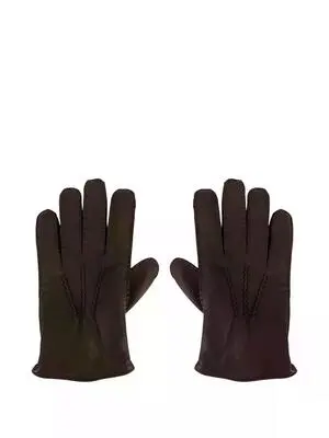 ORTIGNI Stitched Gloves - Brown