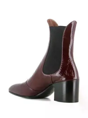 Laurence Dacade 60mm Angie Leather Ankle Boots - Red