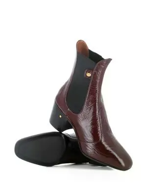 Laurence Dacade 60mm Angie Leather Ankle Boots - Red