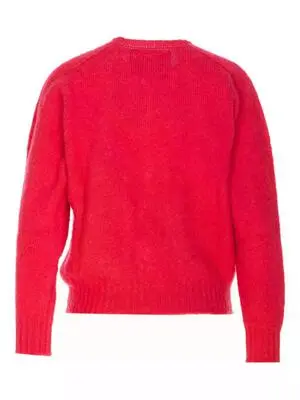Howlin' Haggy Striped Bear Sweater - Red