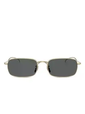 Oliver Spencer Rectangle-frame Sunglasses - Gold