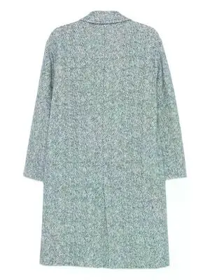MANUEL RITZ Double-breasted Chevron-tweed Coat