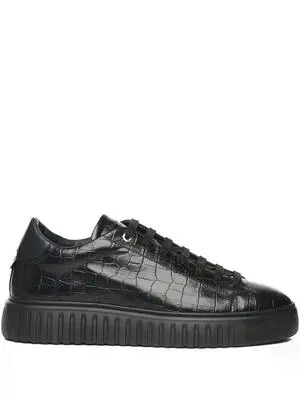 GIULIANO GALIANO Crocodile-effect Leather Sneakers