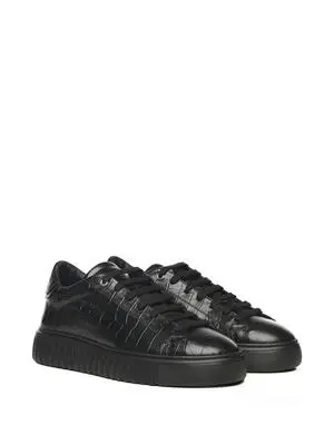 GIULIANO GALIANO Crocodile-effect Leather Sneakers
