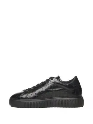 GIULIANO GALIANO Crocodile-effect Leather Sneakers