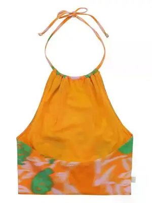 GANNI Halterneck Printed Bikini