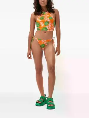 GANNI Halterneck Printed Bikini