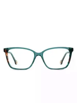 Carolina Herrera Square-frame Logo-detail Glasses - Blue