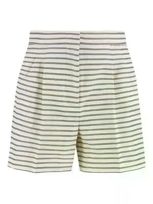 Max Mara Pleated Striped Shorts