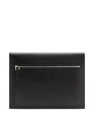 Bally Capitol Grained Leather Flap Clutch Bag