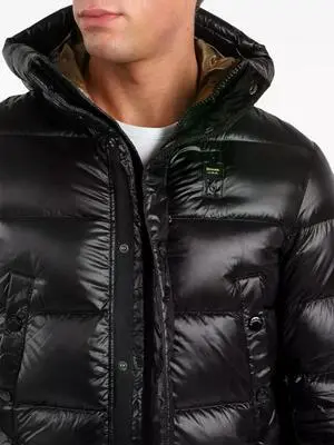 BLAUER. Hooded Padded Clipper Coat