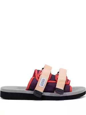 Suicoke Moto-cab Salmon/black Slides - Purple