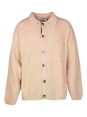 AMARANTO Ribbed Knit Buttoned Cardigan