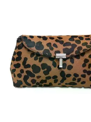 TOTEME Leopard-print Foldover Clutch Bag
