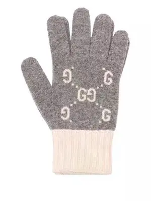 Gucci Gg Cashmere Gloves - Pink