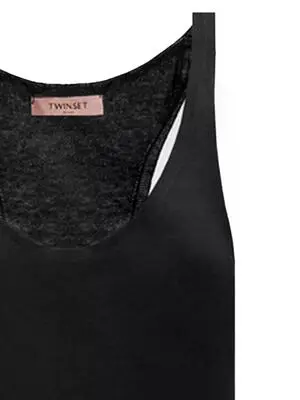 TWINSET Racer-back Logo Top
