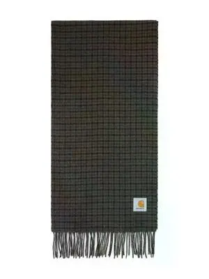 Carhartt Work In Progress Houndstooth Fringed Scarf - Brown