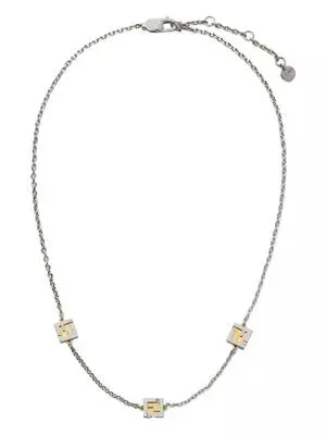 Fendi Ff Cube Necklace - Silver