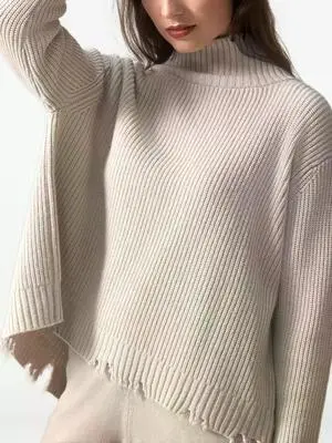 PHILO-SOFIE Ribbed Frayed Sweater