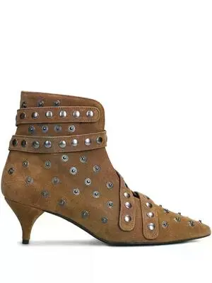 ALCHIMIA Studded Strap Kitten Heel Boots