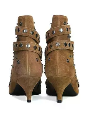 ALCHIMIA Studded Strap Kitten Heel Boots