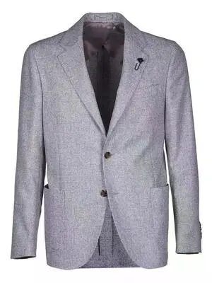 LARDINI Check-pocket Blazer - Grey