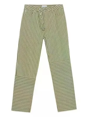 GANNI Striped Panelled Jeans