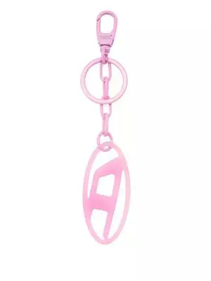 DIESEL® Oval D Charm Keyring - Pink