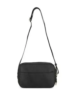 Borbonese Zip-top Leather Shoulder Bag