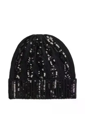 Polo Ralph Lauren Sequin-embellished Beanie - Black