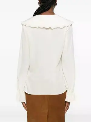Chloé Ruffled-collar Blouse - Neutrals