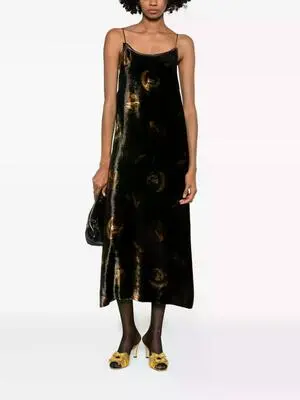 UMA WANG Abstract-pattern Midi Dress