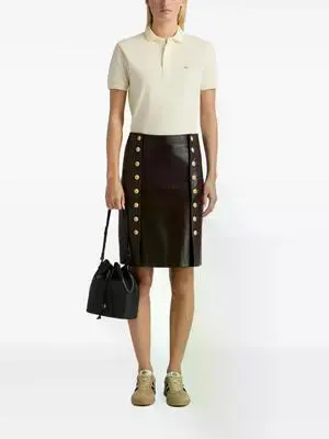 Bally Leather Mini Skirt