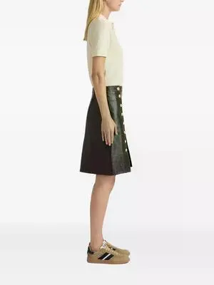 Bally Leather Mini Skirt
