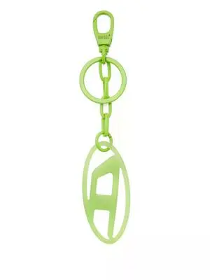 DIESEL® Oval D Charm Keyring - Green