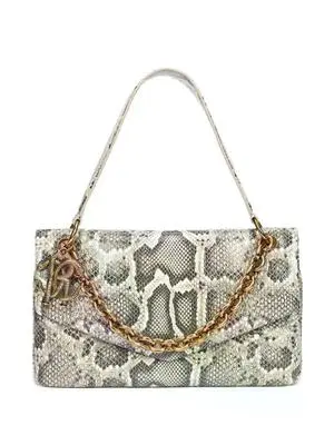 Roberto Cavalli Rock Python Print Chain Shoulder Bag