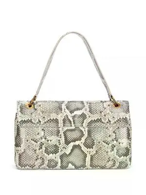 Roberto Cavalli Rock Python Print Chain Shoulder Bag