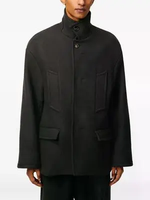 AMI Paris Oversized High-collar Pea Coat