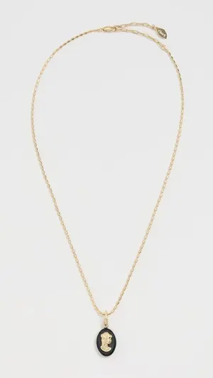Clare V. Barrel Chain Necklace With Charm