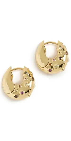 Anni Lu Crystal Bay Hoop Earrings