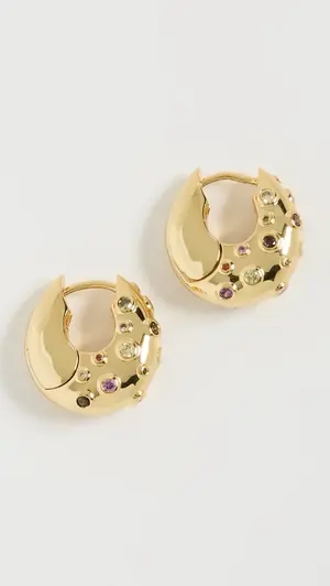Anni Lu Crystal Bay Hoop Earrings